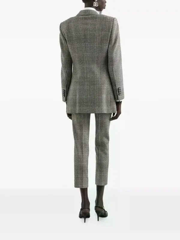 Dolce & Gabbana Grey Glen Plaid Virgin Wool Trousers