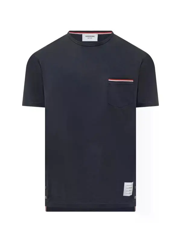 Thom Browne Pocket Cotton T-shirt - Blue