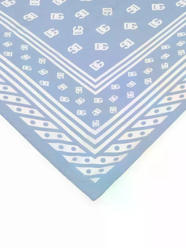 Dolce & Gabbana Dna Logo-print Silk Scarf