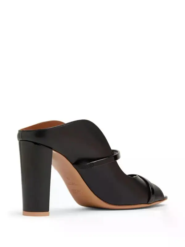 MALONE SOULIERS Patent Finish Block Heel Sandals