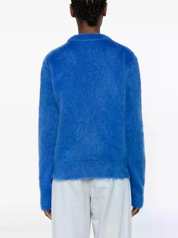 Balmain Jacquard Logo Jumper - Blue