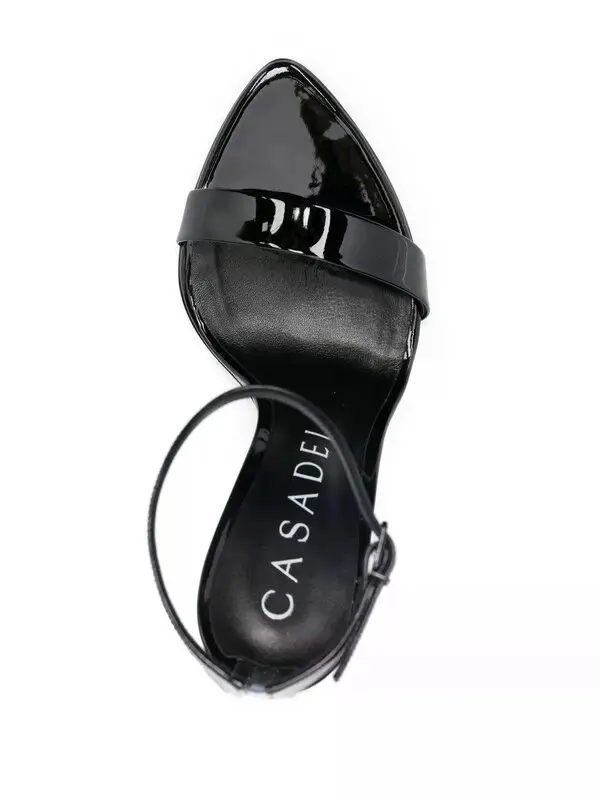 Casadei Patent Leather 115mm Stiletto Sandals