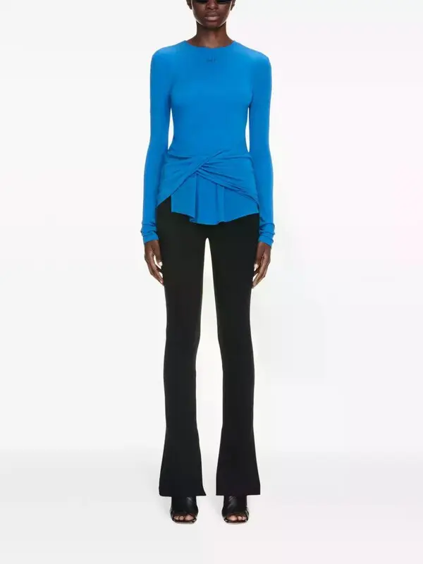 Off-White Draped Logo Print Top
