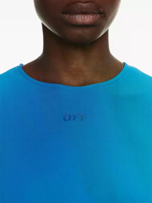 Off-White Draped Logo Print Top