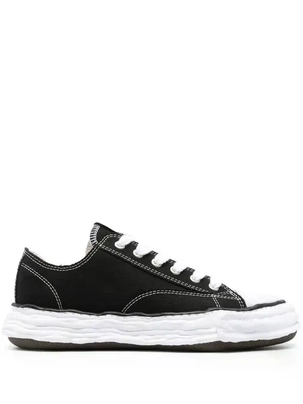 Mihara Yasuhiro Distressed Low-top Canvas Sneakers
