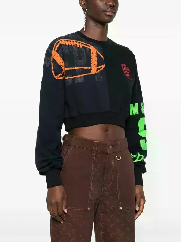 MARINE SERRE Cropped Sweatshirt