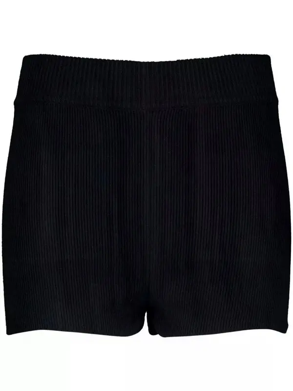 AMI Paris De Coeur Mini Shorts - Black