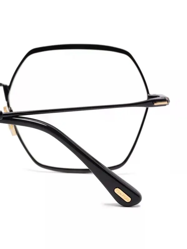 TOM FORD Geometric Frame Glasses - Black