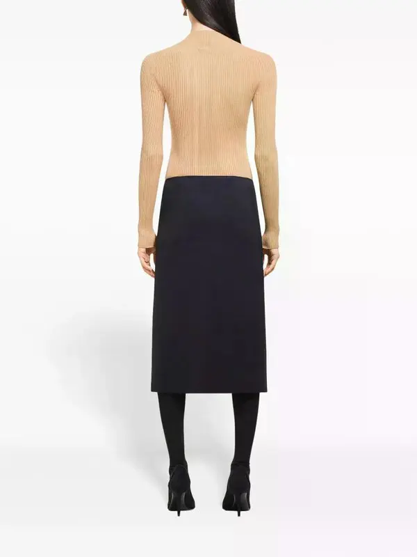COURREGES Logo Patch Mock Neck Sweater