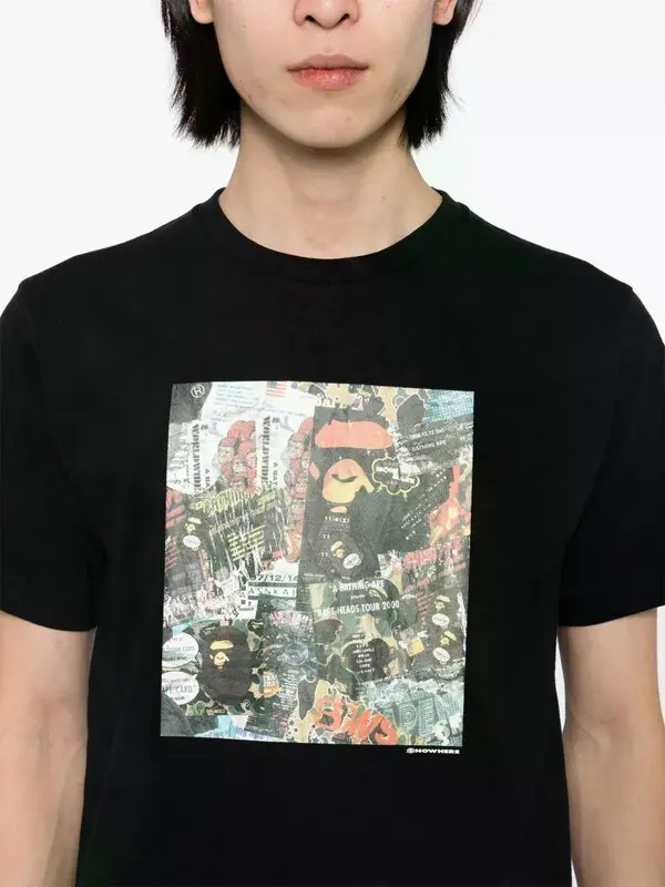 A BATHING APE Flyer-printed T-shirt