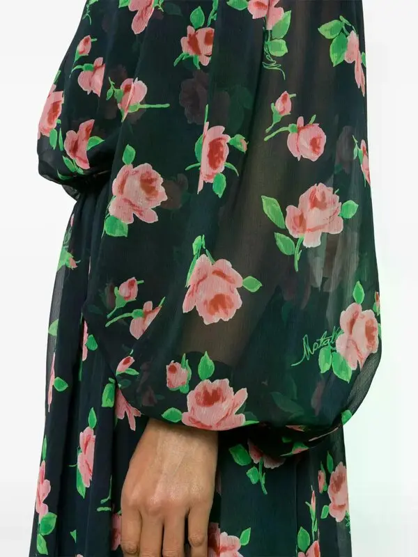 ROTATE BY BIRGER CHRISTENSEN Floral-print Chiffon Maxi Dress