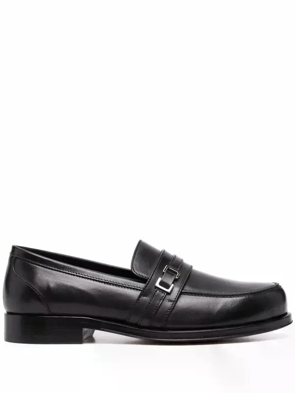 SERGIO ROSSI Buckle Detail Leather Loafers