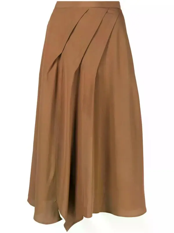 BLANCA VITA Draped Midi Skirt