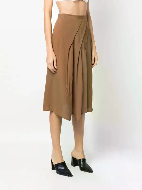 BLANCA VITA Draped Midi Skirt
