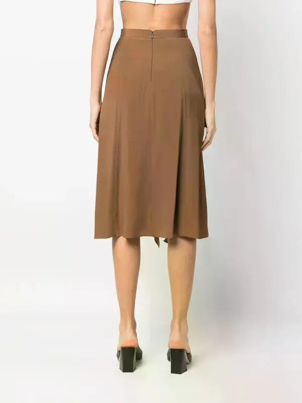 BLANCA VITA Draped Midi Skirt