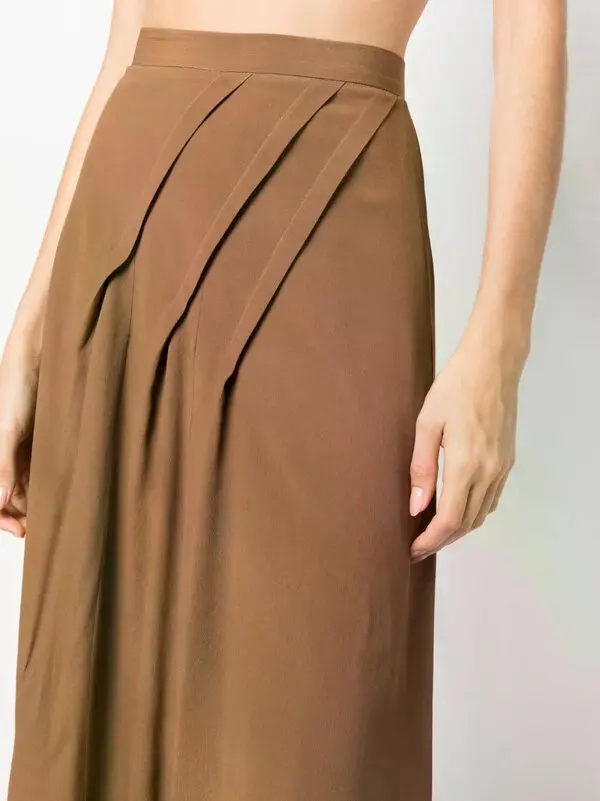 BLANCA VITA Draped Midi Skirt