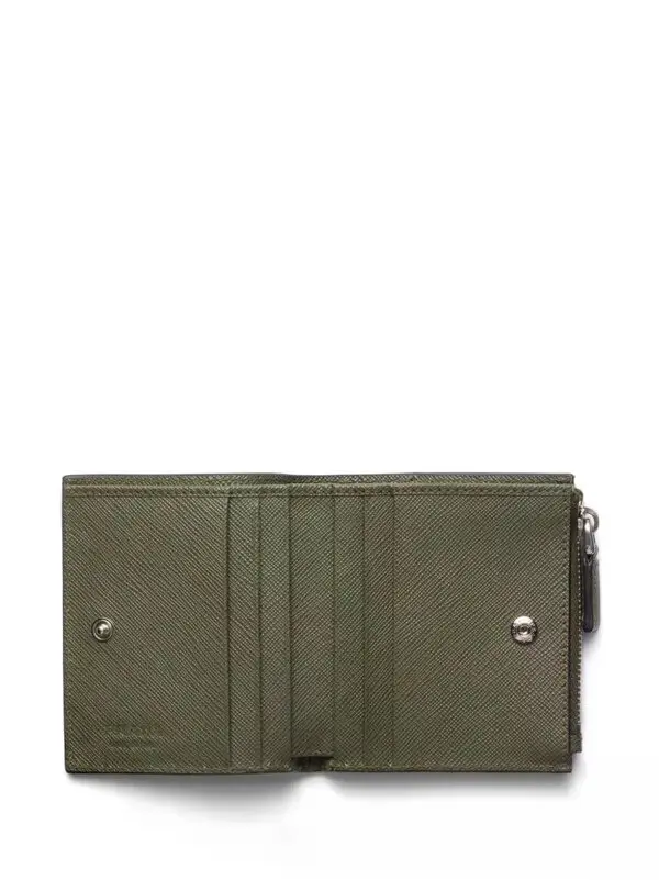 Prada Small Saffiano Leather Wallet - Green