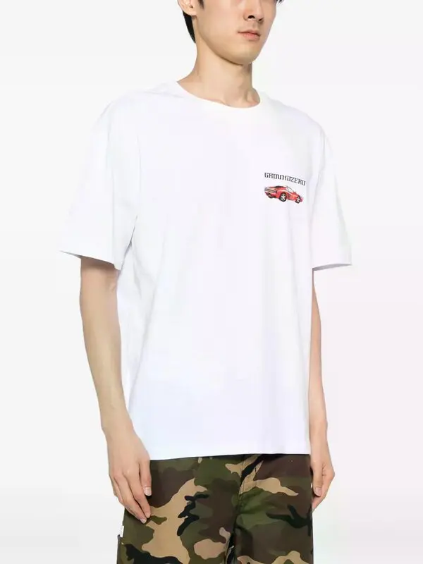 GROUND ZERO Logo-print Cotton T-shirt - White