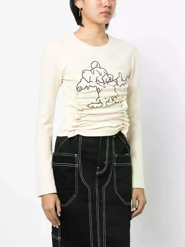 GROUND ZERO Graphic-print Long-sleeve T-shirt
