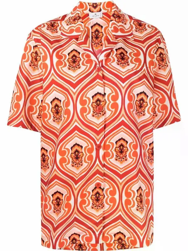 Etro Motif Print Cotton Shirt