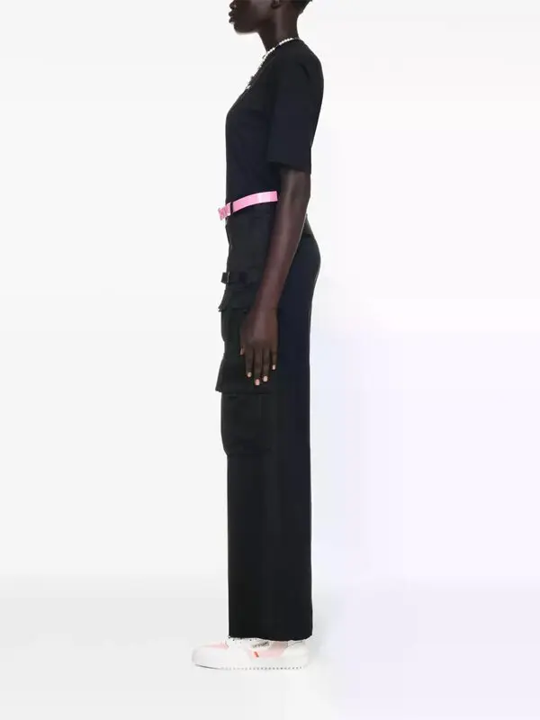 Off-White Embellished Logo Cotton T-shirt