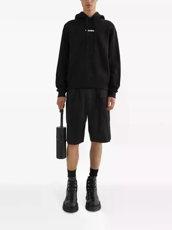 JIL SANDER Logo-print Hoodie - Black