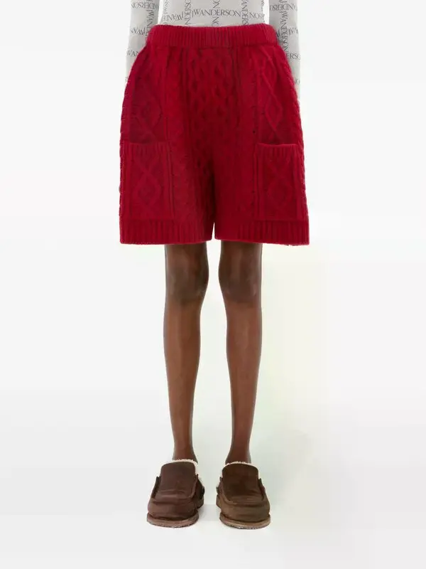JW Anderson Cable Knit Wide-leg Shorts