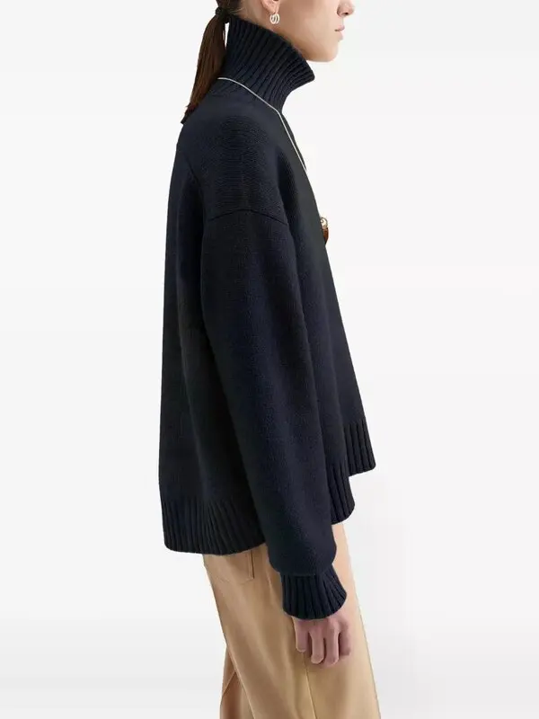 JIL SANDER High-neck Jumper - Blue