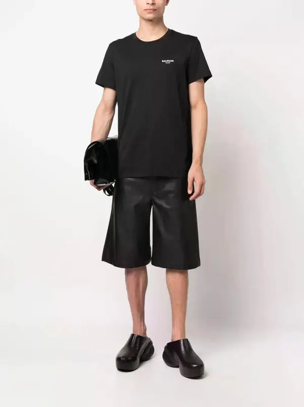 Balmain Flocked-logo Cotton T-shirt
