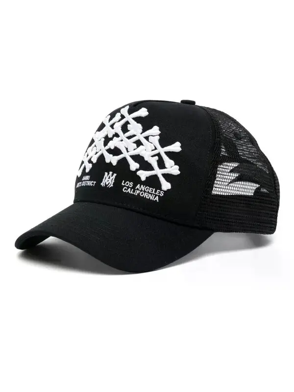 Amiri Bones Stacked Trucker Hat - Black