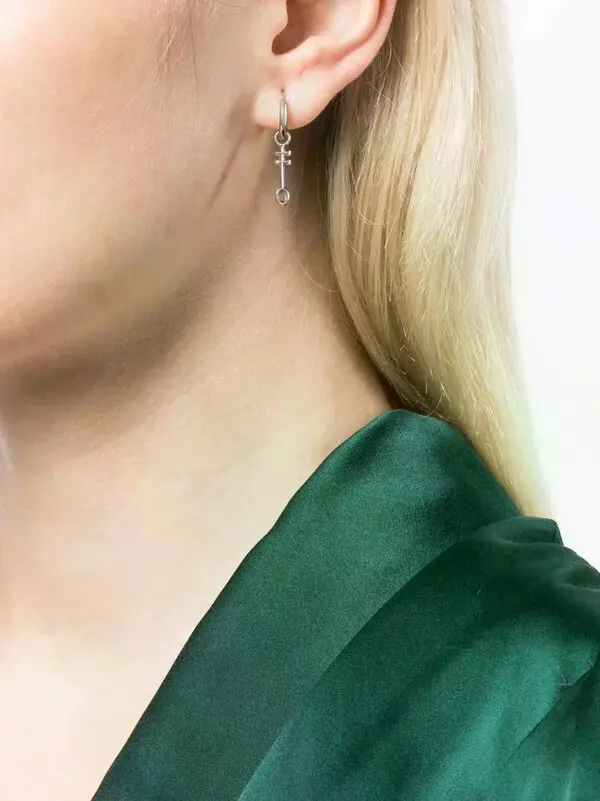 CAPSULE ELEVEN Nefer-symbol Hoop Earring - Silver