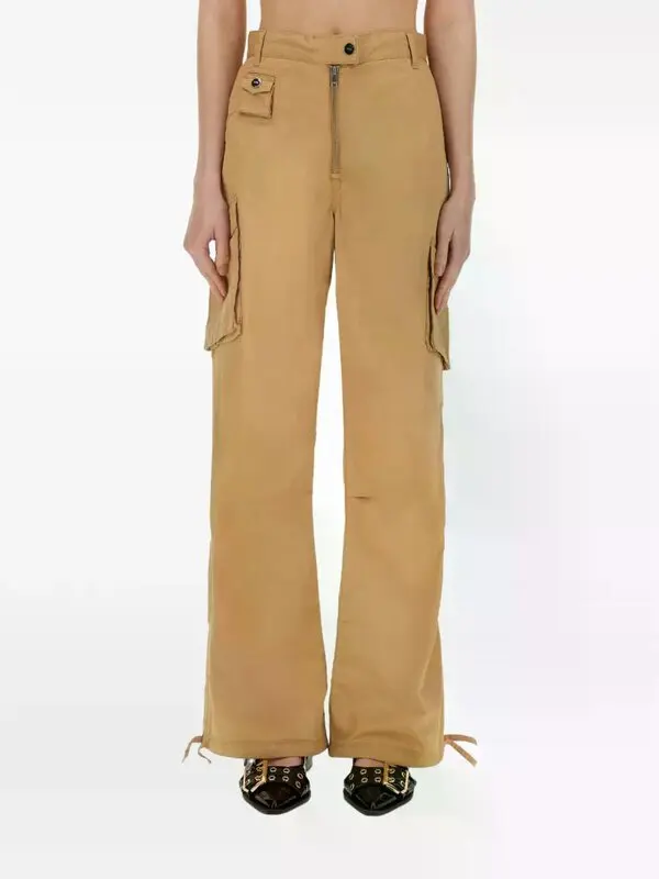 GANNI Cargo Trousers - Neutrals