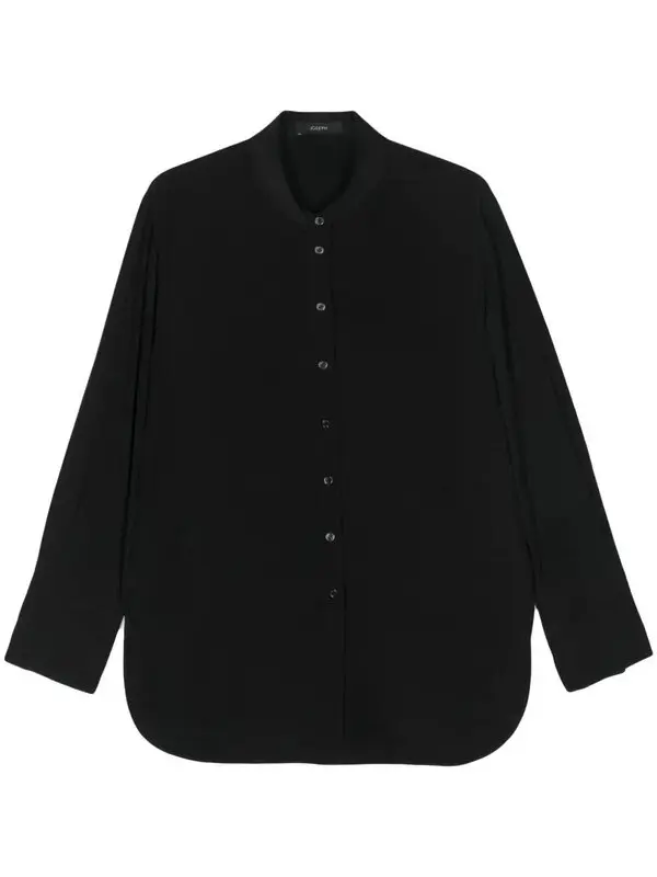 JOSEPH Silk Crepe De Chine Shirt - Black