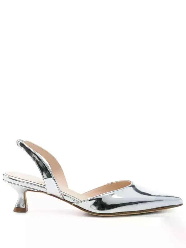 ANNA F. 55mm Metallic Slingback Pumps
