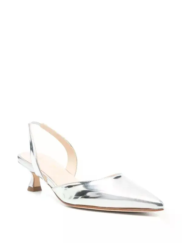 ANNA F. 55mm Metallic Slingback Pumps