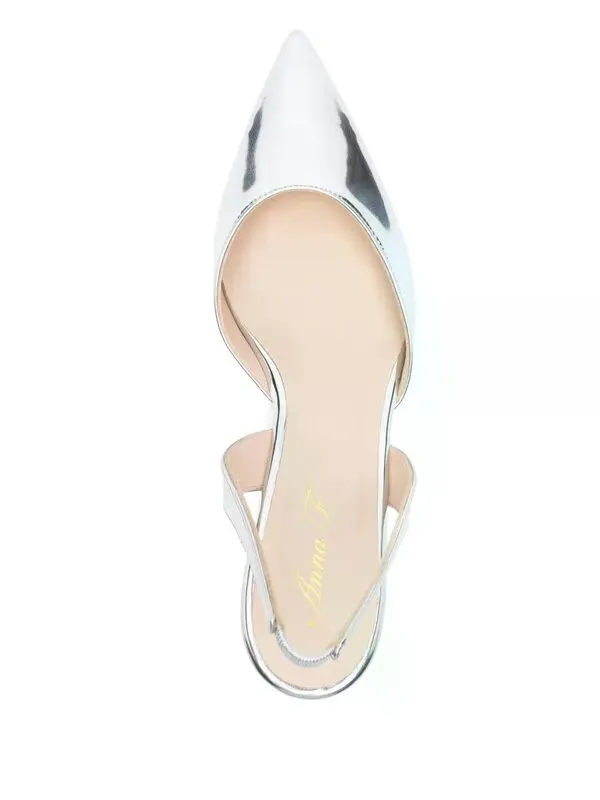 ANNA F. 55mm Metallic Slingback Pumps