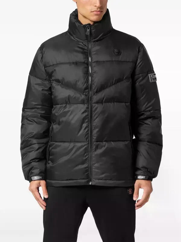 PLEIN SPORT Logo Patch Puffer Jacket