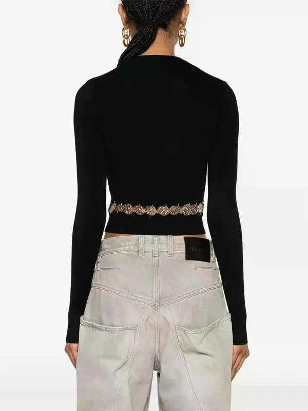 Rabanne Ribbed-knit Studded Top