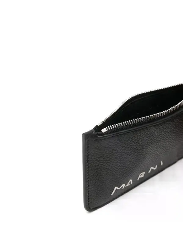 Marni Embroidered-logo Cardholder - Black