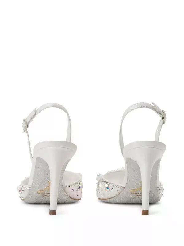 Rene Caovilla Embellished Leather Slingback Pumps