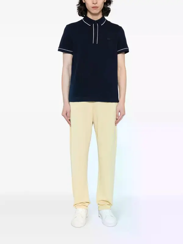 Lacoste Contrast-trim Polo Shirt - Blue