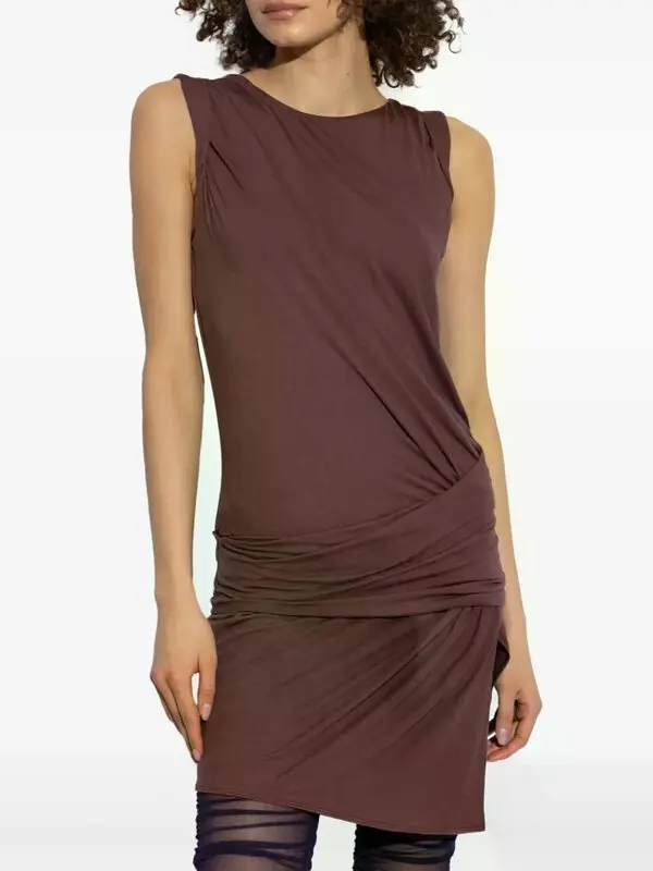 Attico Sleeveless Asymmetric Hem Minidress