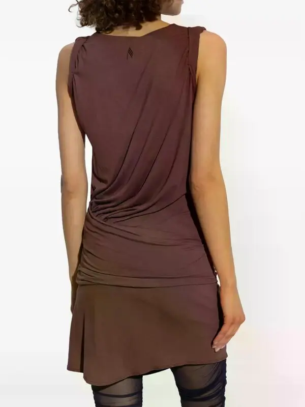 Attico Sleeveless Asymmetric Hem Minidress