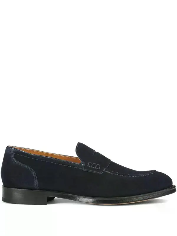 DOUCAL'S Suede Penny Loafers - Blue
