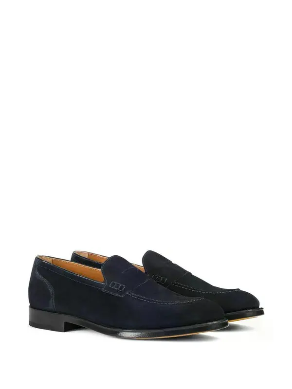 DOUCAL'S Suede Penny Loafers - Blue