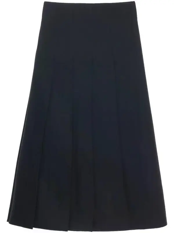 Studio Nicholson Pleated Asymmetric Skirt - Black