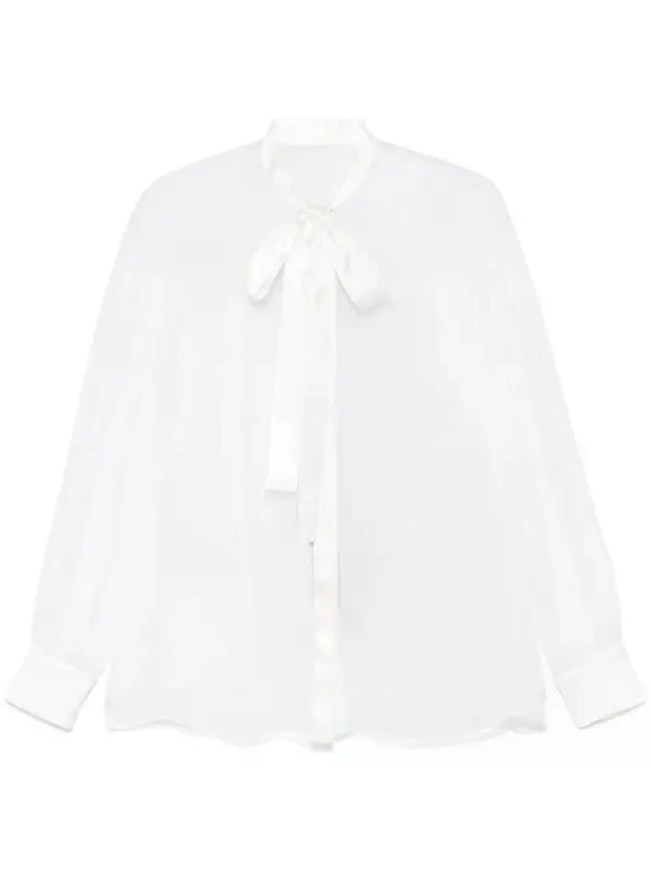 Dolce & Gabbana Chiffon Pussy-bow Shirt