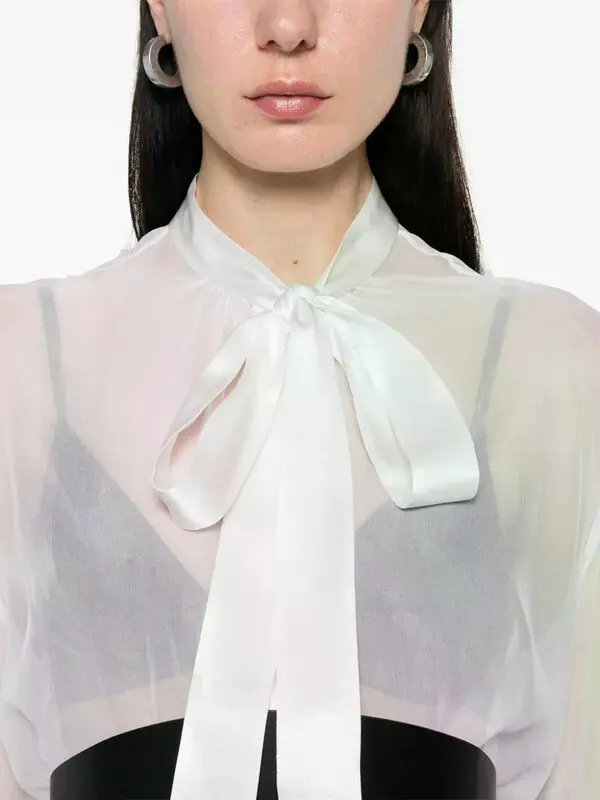 Dolce & Gabbana Chiffon Pussy-bow Shirt