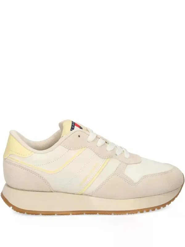 Tommy Hilfiger Suede Panelled Running Sneakers - Neutrals