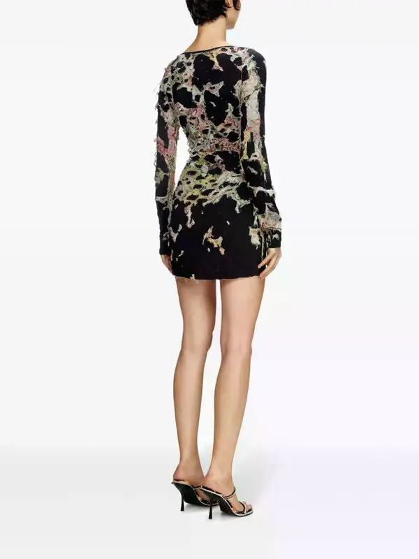DIESEL® D-flocci Dress With Floral Panel Detailing